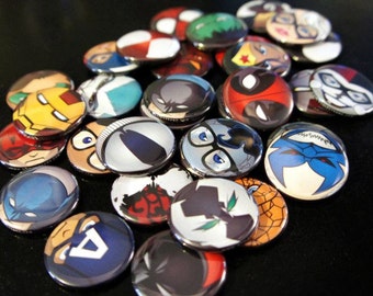 Superhero button | Etsy