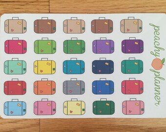 Suitcase stickers | Etsy