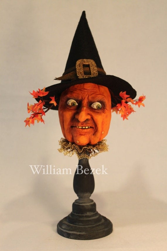Wicked Pumpkin Witch Head