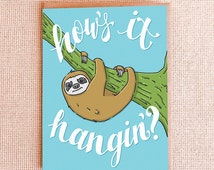 Popular items for sloth card on Etsy