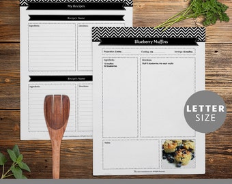 Editable recipe card | Etsy