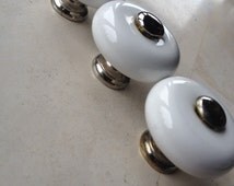 Unique silver white knobs related items | Etsy