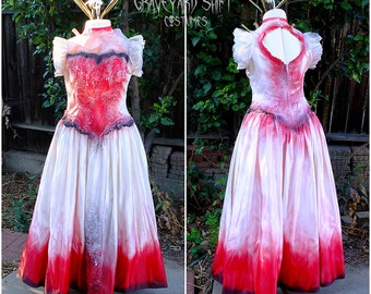 Adult Halloween Costume Blood Splatter Dress Apocalypse