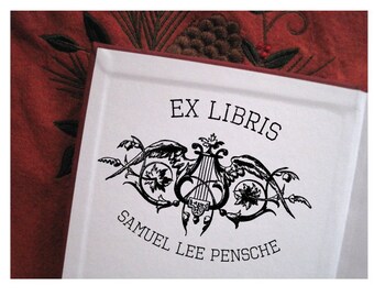 Custom Dated Book Stamp Ex Libris Stamp by TailorMadeStamps