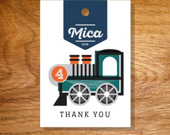 Train thank you card | Etsy