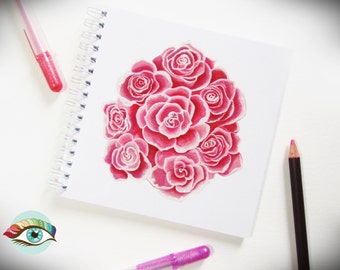 Rose notebook | Etsy