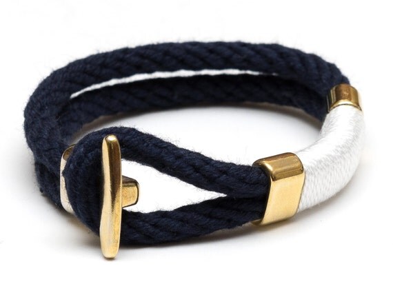 Nautical Rope Bracelet / Nautical Jewelry / Navy Blue Rope