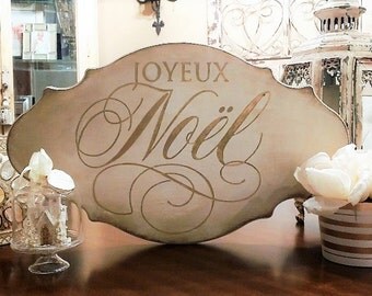 Joyeux noel sign | Etsy