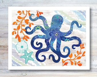 Bright colorful whimsical coastal by CoastalColorsCapeCod on Etsy