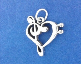 Treble clef heart | Etsy