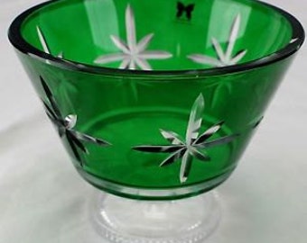 Vintage green glass | Etsy