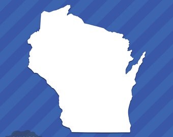 Wisconsin outline | Etsy