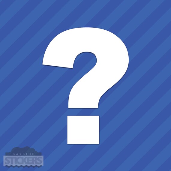 Question Mark Symbol Vinyl Decal Sticker Punctuation