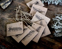Unique feather tags related items | Etsy