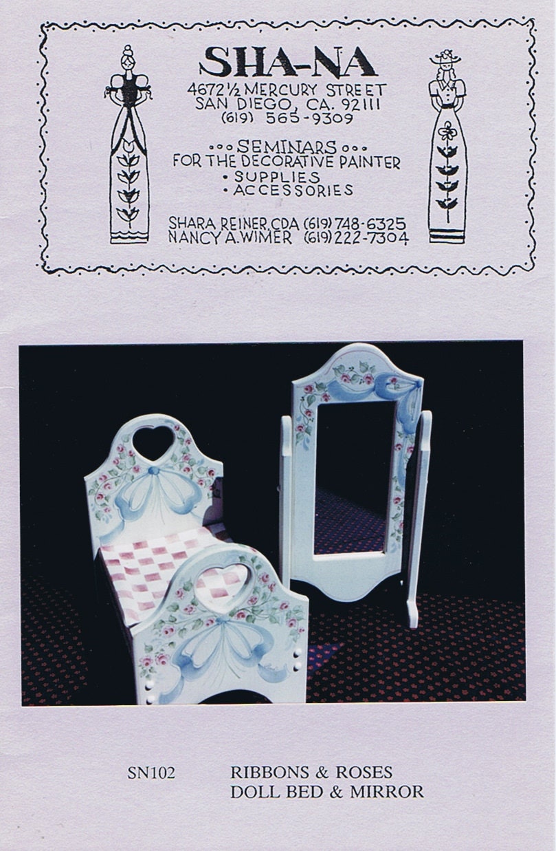 Ribbons & Roses Doll Furniture Pattern Packet by Shara Reiner ...