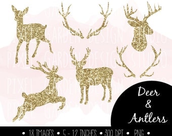 Gold Glitter Arrows Clip Art. Hand Drawn by PixelGardenDesign