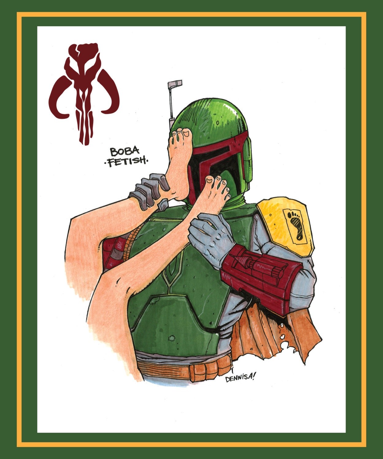 Boba Fetish Foot Fetish Star Wars Fan Art Print By Michigan