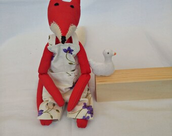 Red fox plush | Etsy