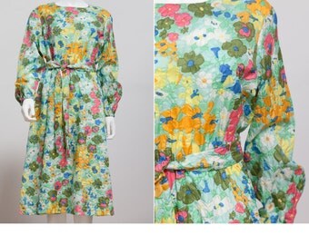 Floral midi dress | Etsy