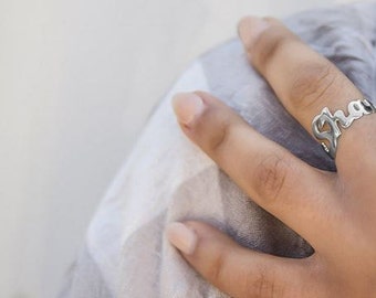 Cursive ring | Etsy
