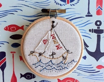 Nautical needlepoint | Etsy