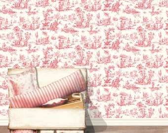 Toile wallpaper | Etsy