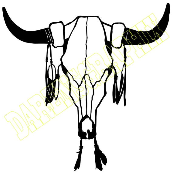 DXF file Cow Skull