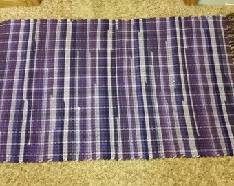 Purple rag rug | Etsy