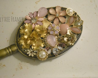 Jeweled hand mirror | Etsy