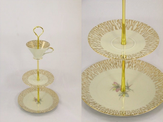 Vintage Cake Stand, High Tea Party, Cupcake Stand, Tiered Plates ...
