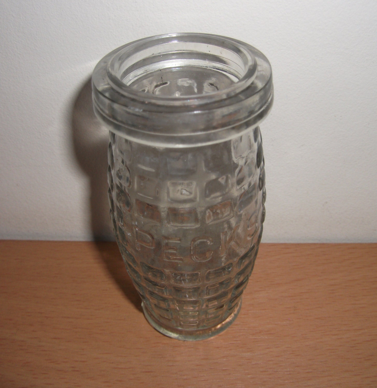 PECK'S 1940's/50's vintage sandwich paste jar.