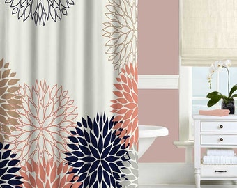 Coral curtains | Etsy