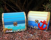 Keepsake Box, Treasure Chest, Beach Theme Wedding, Bridal Party Gift ...