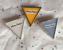 Unique pronoun pin related items | Etsy