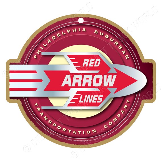 Red Arrow Lines Logo Wood Plaque / Sign