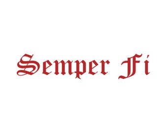 Semper fi sticker | Etsy