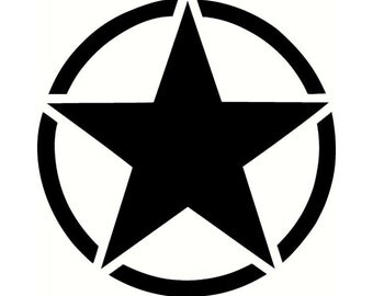 Military star decal | Etsy