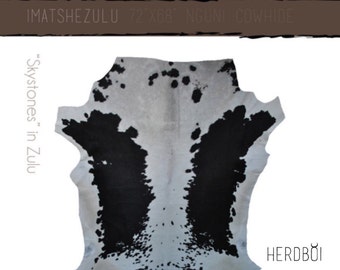 Cowhide Rug Tricolor Nguni Cow Hide Extra Large Animal by Herdboi