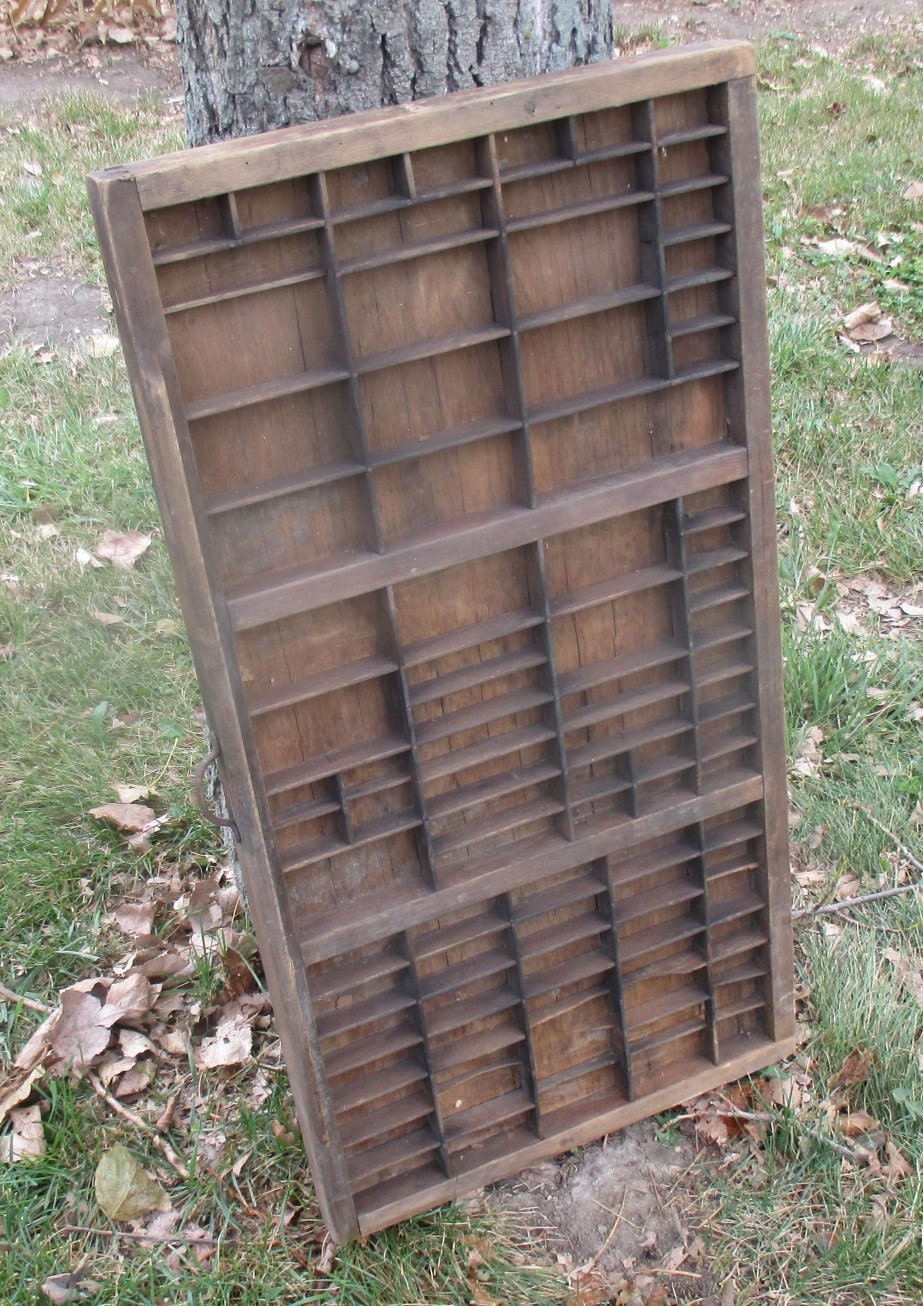 Printer Drawer Wood Block Typeset Tray Letterpress Thimble Shelf ...