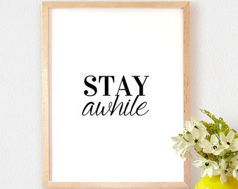 Stay awhile | Etsy