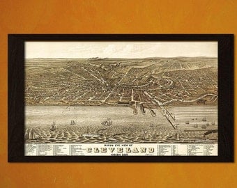 Old Map of Cleveland and suburbs 1882