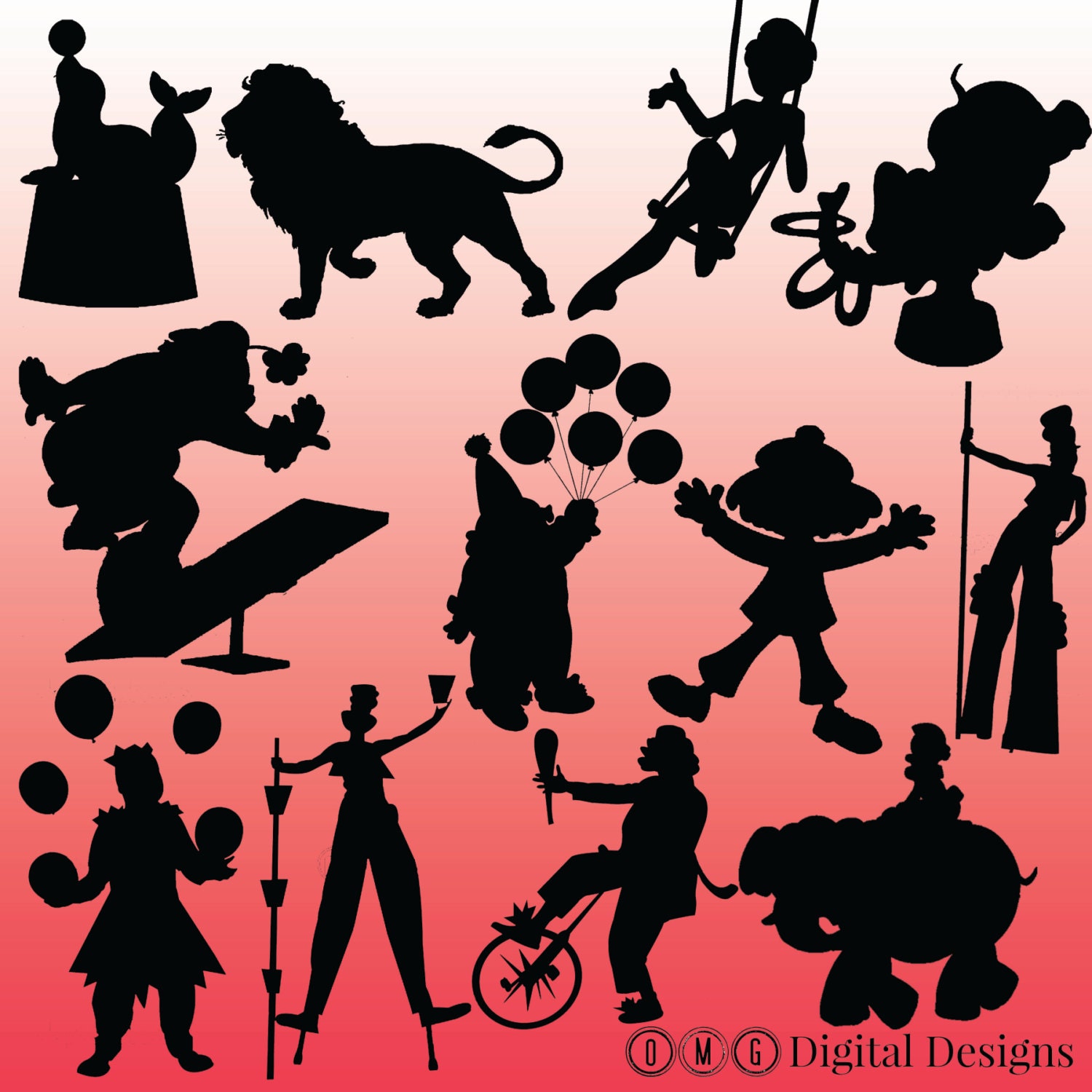 12 Circus Silhouette Images Clipart Images Clipart Design