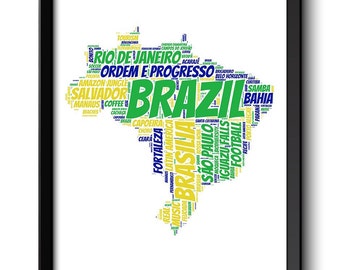 Brazil words | Etsy