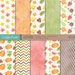 Autumn Digital Clipart and Papers Watercolor Autumn Clipart