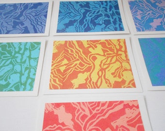 Abstract lino cut | Etsy