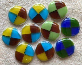 Unique fused glass beads related items | Etsy