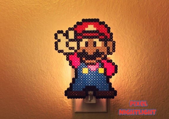 Mario Peace Sign Mario Inspired Nightlight Size Large