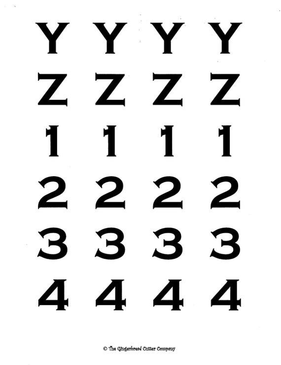 Alphabet Royal Icing Transfer Template by TransferTemplates