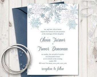 Unique snowflake invites related items | Etsy