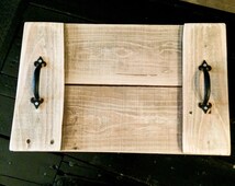 Popular items for reclaimed wood tray on Etsy